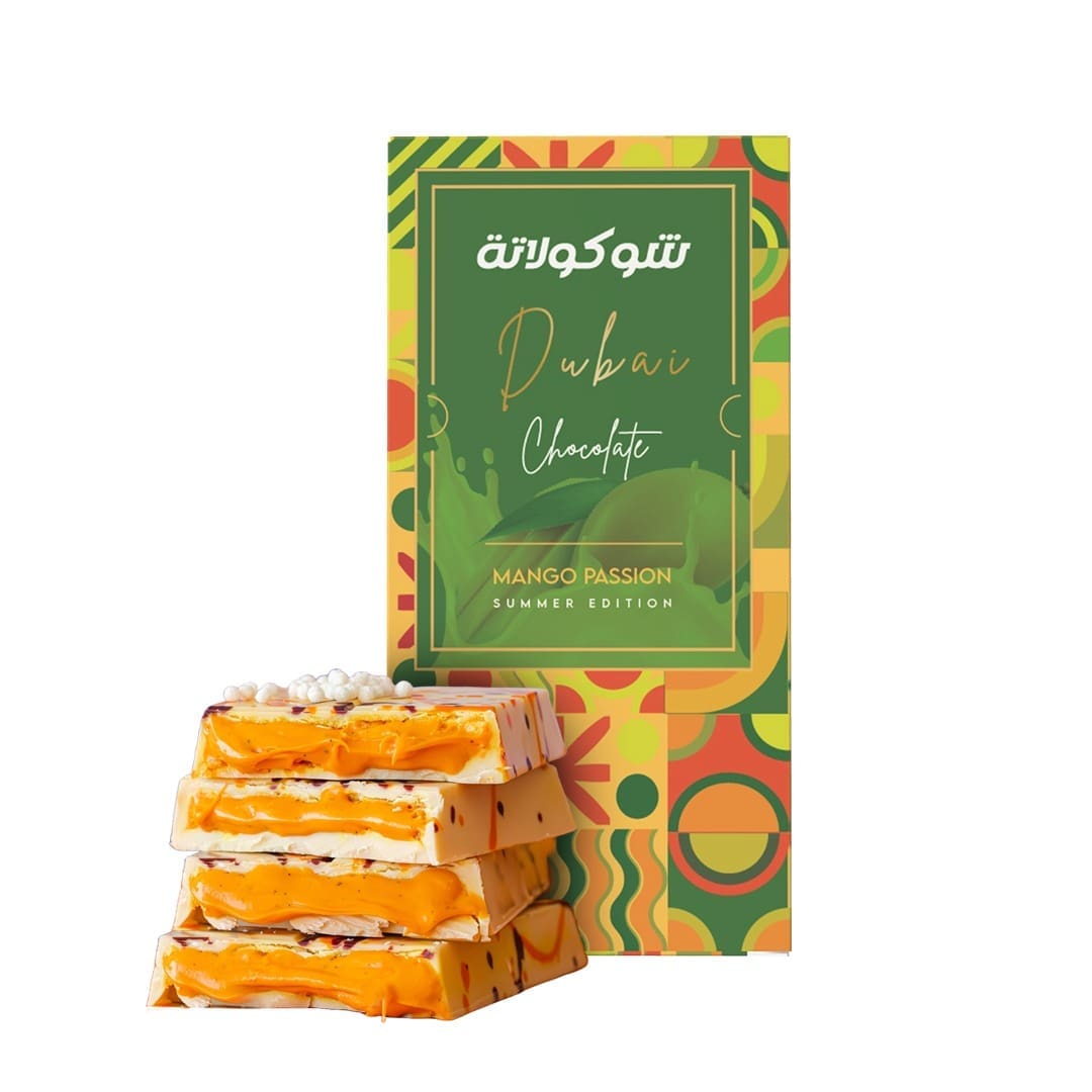 Dubai Chocolate – Mango Passion Summer Edition | Exotic White Chocolate Bar