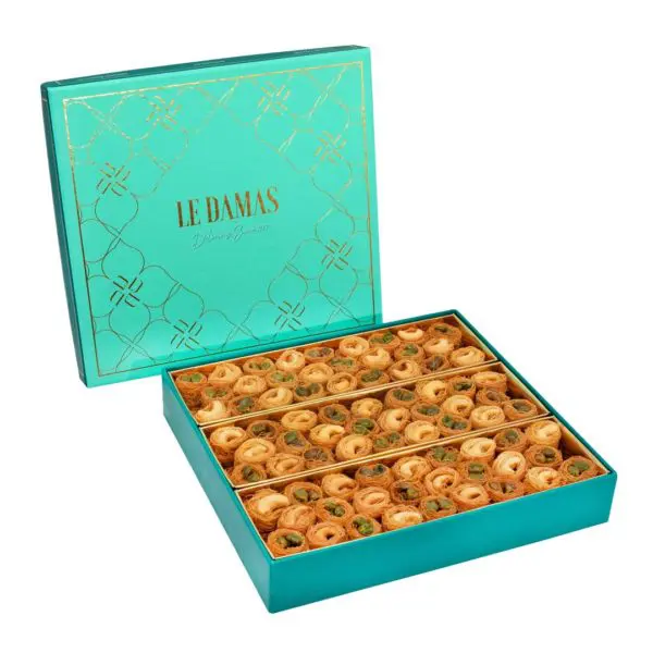 Oush Al Bulbul Mix 450g – Pistachio & Cashew Baklava | Le Damas